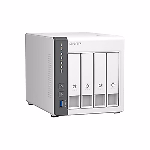 QNAP 4 Bay NAS with 12TB Storage Capacity, Preconfigured RAID 5 Seagate IronWolf Drives Bundle, 2.5GbE Ports (TS-433-4G-44S-US)