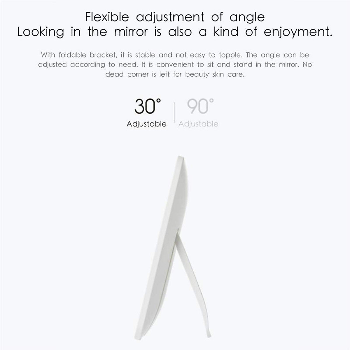 FQYYDD Illuminated Makeup Mirror Makeup Mirror Smart Portable Folding Mirror Touch Lighting