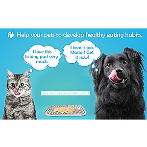 Lesipee Licking Mat for Dogs & Cats 2 Pack, Slow Feeder Lick Pat, Anxiety Relief Dog Toys Feeding Mat for Butter Yogurt Peanut, Pets Supplies Bathing Grooming Training Calming Mat (Blue&Green)