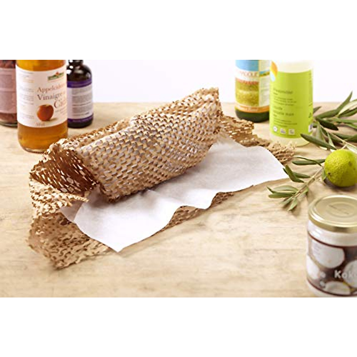 Ranpak WrapPak Ex 750 feet expandable honeycomb cushion wrap, recyclable packing paper, eco-friendly kraft paper cushioning, made in USA