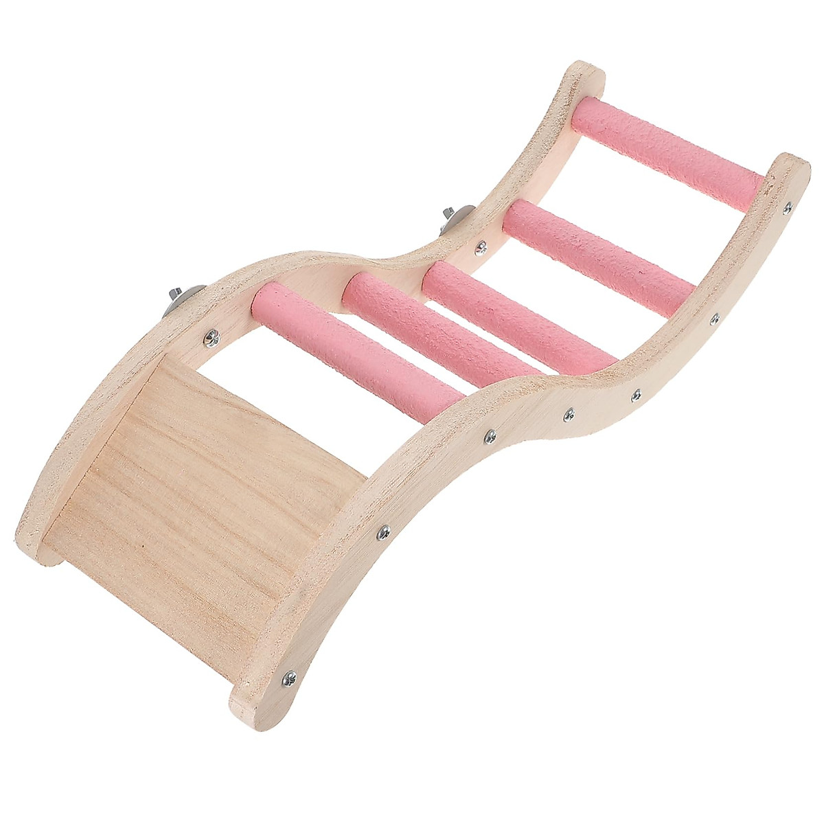 2pcs Bird Wooden Ladder Parrot Cage Ladder Parrot Wooden Ladder Budgerigar Wooden Ladder Pet Small Ladder Creative Parrot Ladder Grinding Claw Bird Ladder Claw Grinding Ladder Toy