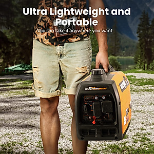 MaXpeedingrods 3500 Watt Portable Inverter Generator Gas Powered, EPA Compliant, Compact and Lightweight for Home Backup Power, Outdoor Camping, RV and Trailer