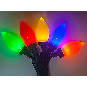 FY LTD C9 Christmas Lights 50 LED Indoor and Outdoor Decoration 34.4 feet Christmas Tree Courtyard Garden Decoration