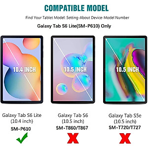TANTEK [2-Pack Screen Protector for Samsung Galaxy Tab S6 Lite(SM-P610/P615,2020) 10.4 inch,Tempered Glass Film,Ultra Clear,Anti Scratch,Bubble Free,S-Pen Compatible