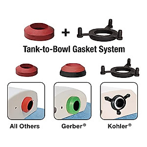 Fluidmaster K-507A-008 Universal 2-Inch Adjustable Toilet Flush Valve Repair Kit with Toilet Tool Multicolor