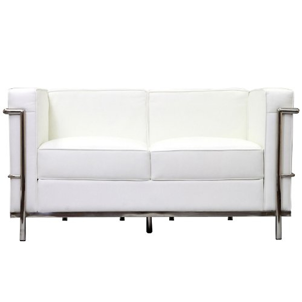 Fine Mod Imports Cube Lc2 Petit Loveseat, White