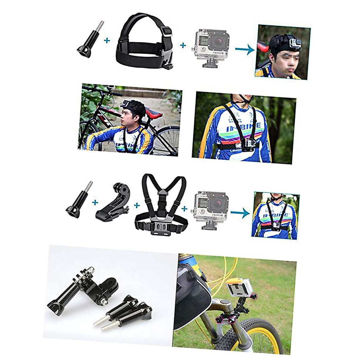 UKCOCO Selfie Stick Action Camera Accessories Kit 42-in-1 Sports Camera Set for Outdoor Activities Camera Accessory