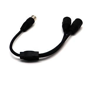 LOKEKE 7 Pin DIN MIDI Splitter Cable, 7 Pin DIN DIMI Male to 2 Din 7 Pin Female Y Cable Cord Wire Audio Socket for Bang Olufsen Naim(7Pin to 7Pin)