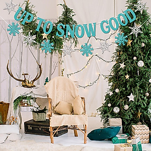 Up To Snow Good Banner - Winter Snowflake Themed Bride to Be Decor, Snow in Love Sign, Snowflake Banner for Bridal Shower Wedding Hen Party Decorations