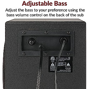 Cyber Acoustics 2.1 Subwoofer Speaker System with 18W of Power – Great for Music, Movies, Gaming, and Multimedia Computer Laptops (CA-3090)