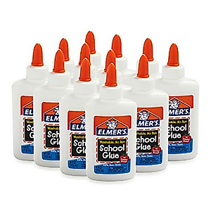 Elmer's Liquid School Glue, Washable, 4 Ounces Each, 12 Count - Great for Making Slime