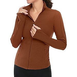 VUTRU Women's Workout Yoga Jacket Full Zip Running Track Jacket