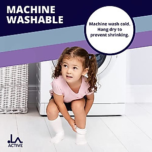 LA ACTIVE Girls Knee High Socks Cozy Warm Cotton Uniform Athletic Socks for Toddlers Dress Socks