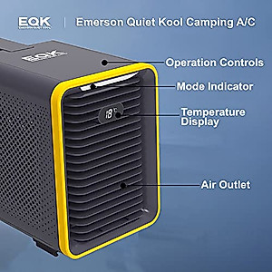 Emerson Quiet Kool 1,500 BTU Outdoor Utility Portable Air Conditioner and Dehumidifier for Camping, Tents, RVs, Garages and Pet Houses up to 100 Sq. Ft., AC for Camping with 5.9 ft. Power Cord