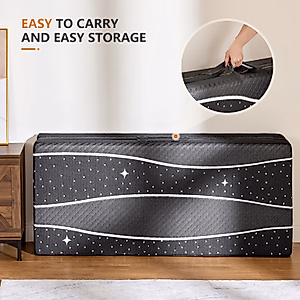 Sweetnight Portable Tri Folding Mattress Foldable - 4-inch Foldable Mattress with Removable & Breathable Cover | Comfy Soft Double-Sided Tri-Fold Mattress |Star Pattern （Full）
