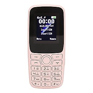 PUSOKEI 2G Cell Phones, Dual SIM Smartphone, Unlocked Phone Support Flashlight Camera Recording, 2G GSM Phone for The Elderly Parents, 2.4 Inch Screen, Big Buttons (Pink)