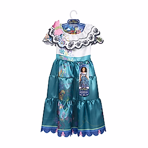 Disney Encanto Mirabel Dress, Costume for Girls Ages 3 and up, Outfit Fits Children Sizes 4-6X