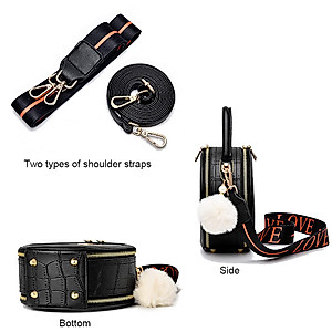 zhongningyifeng Small Circular Crossbody Purse, PU Leather Shoulder Bag for Women, Fashion Handbag Upgrade Waterproof