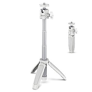 ULANZI Extension Pole Tripod, Mini Selfie Stick Tripod Stand Handle Grip for iPhone 13 Pro Max Samsung OnePlus Google Smartphone Canon G7X Mark III Sony RX100 VII A6400 Cameras Vlogging (Off-White)