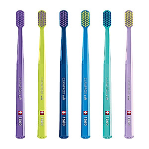 Curaprox Soft Toothbrush CS 1560, 6 Pack, Colors May Vary