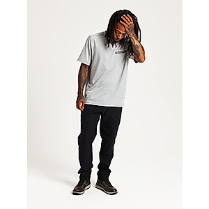 Burton Men's Standard Multipath Essential Tech Short Sleeve T-Shirt, Gray Heather, Small