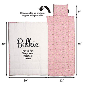 Urban Infant Bulkie Toddler Nap Mat - Sleep Mat for Kids Daycare and Preschool - Folds Up to Carry on Back - Llamas