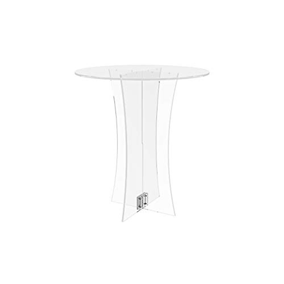 FixtureDisplays® Clear Plexiglass Lucite Acrylic Round Dining/Tradeshow Table, 28" Diameter x 31" Height 10033-1