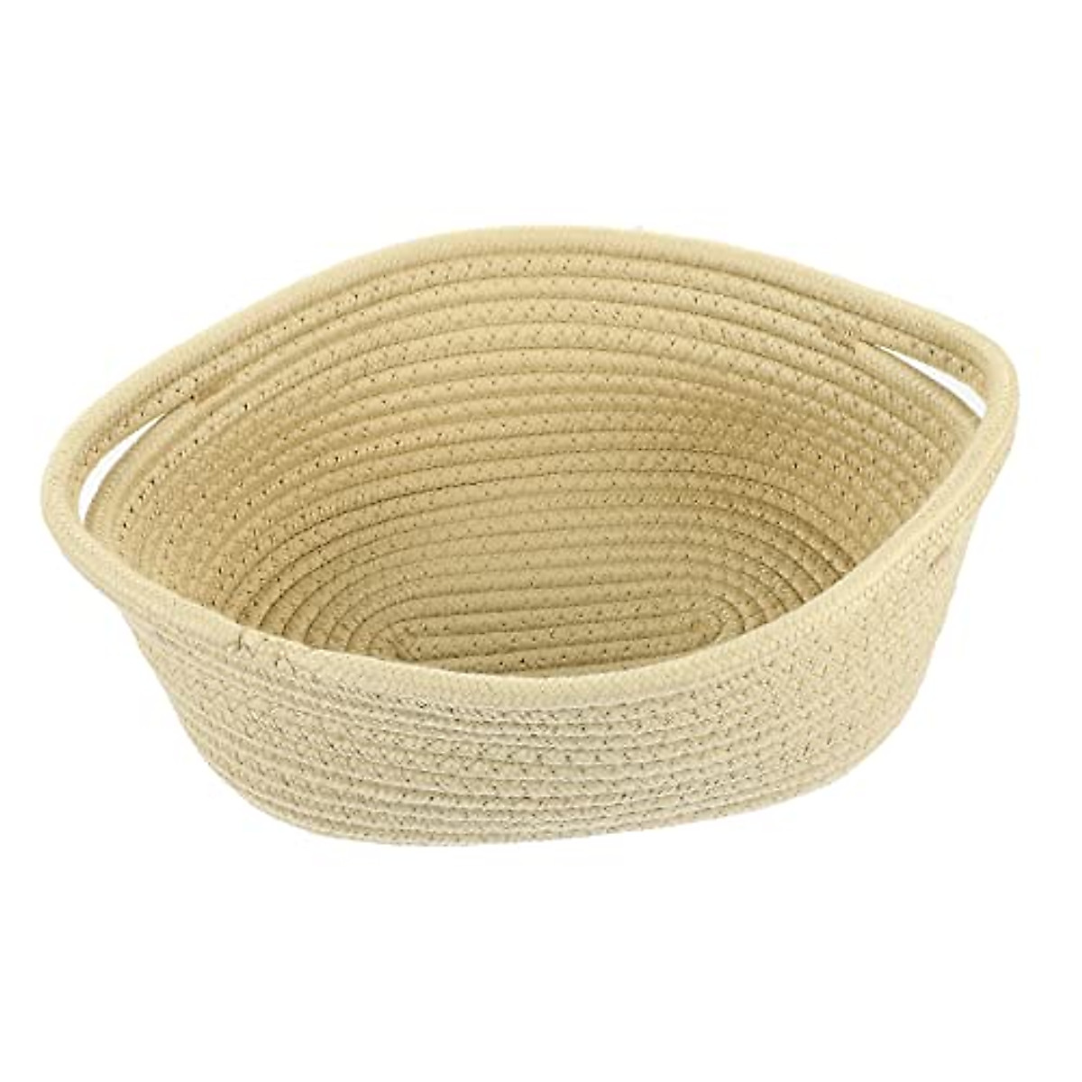 Zerodeko 2pcs Rope Storage Basket Desk Top Decor Storage Basket Woven Storage Baskets Easter Baskets Dog Basket Cotton Rope Woven Basket Desktop Storage Basket Home Supplies Khaki