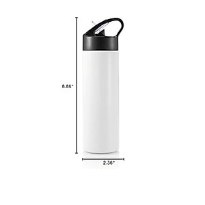 XD Design Bottle with Straw, White, One Size