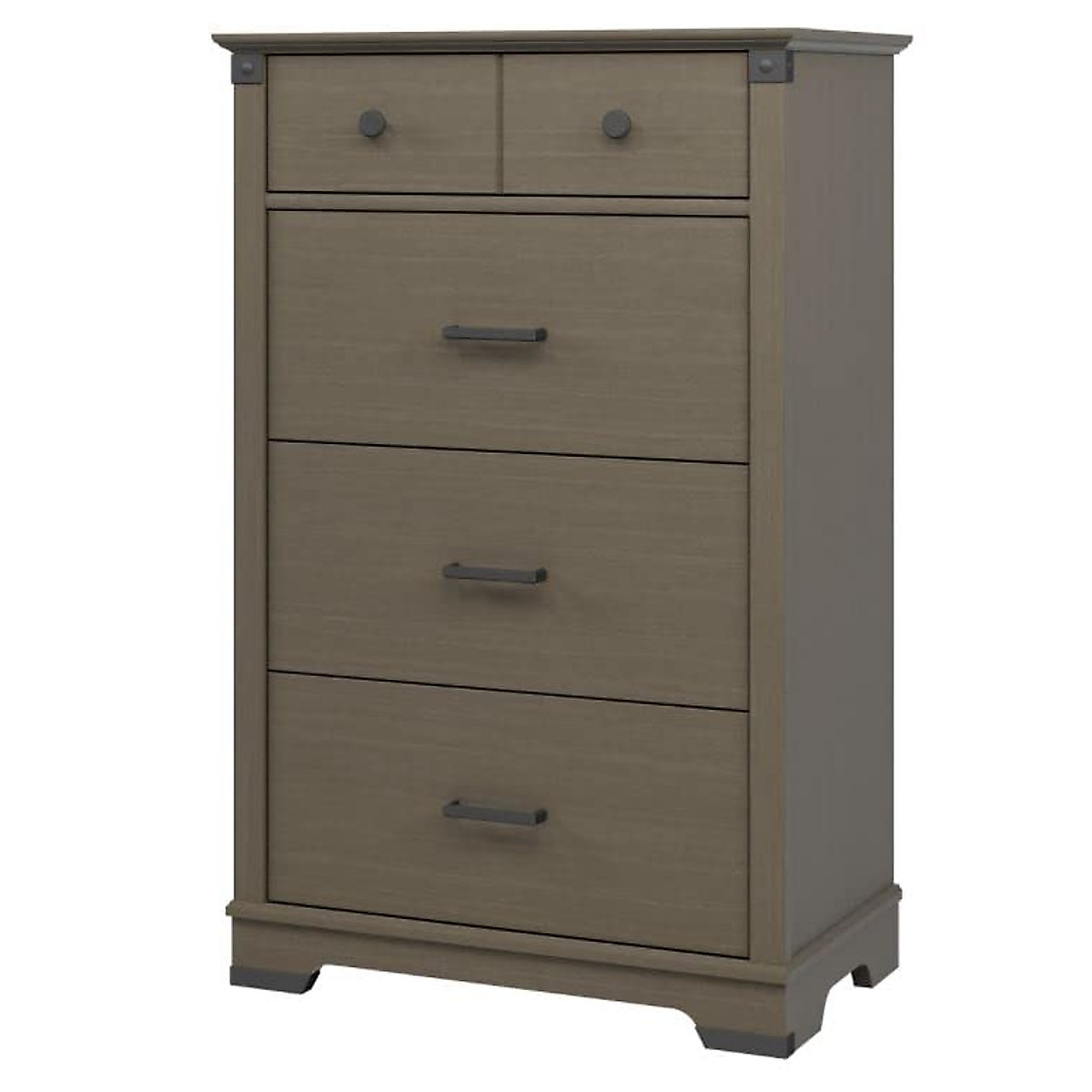 Child Craft Redmond 4-Piece Baby Nursery Set with 4-in-1 Convertible Crib, Changing Table Dresser, and Chest, Dapper Gray