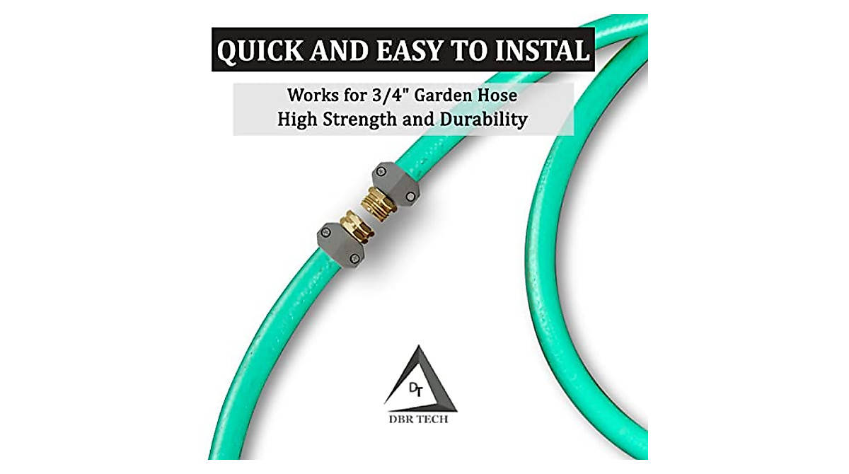 DBR Tech Garden Hose Repair Kit, Male and Female Solid Aluminum Alloy ...