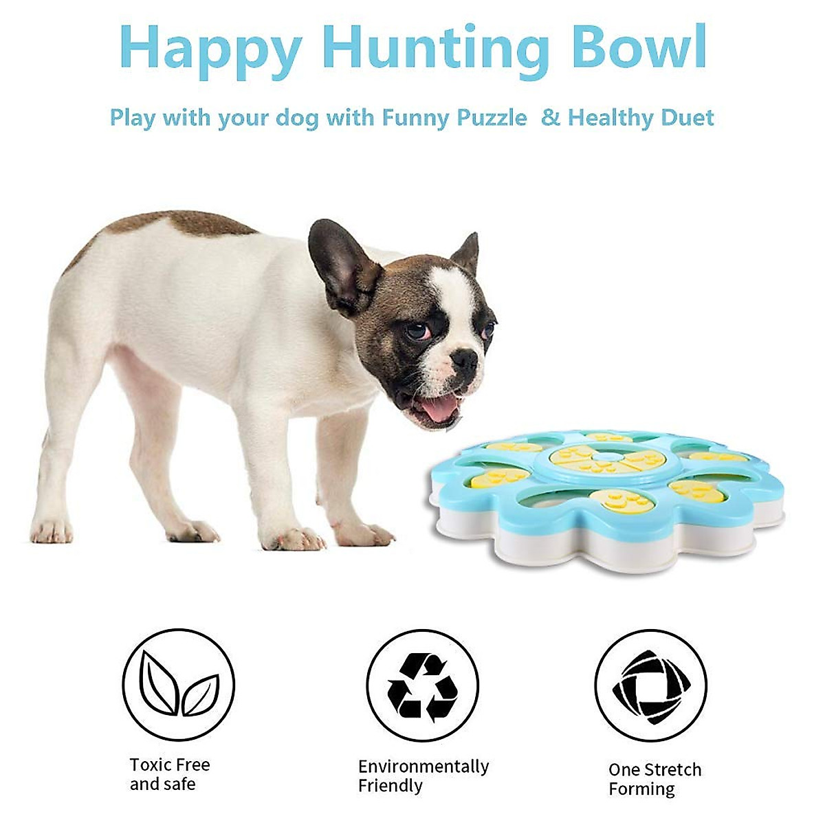 NYDREAM Dog Puzzle Toys-Puppy Treat Dispenser Dog Toys with Non-Slip/Increase IQ/Interactive Flower Slow Dispensing Feeding Pet Dog Training Games Feeder for Mini Dog Puppies