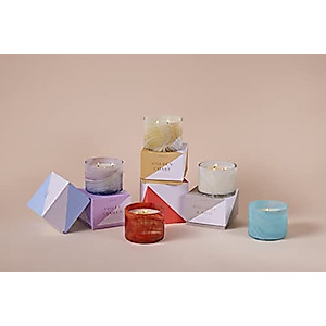 Paddywax Whirl Soy Wax Scented Candle, 14-Ounce Swirl Glass-Jar Holder, Violet Vanilla