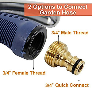 Twinkle Star Heavy Duty Garden Pattern Nozzle, Fits All Standard Garden Hoses, 9 Adjustable Patterns Water Jet Pistol Grip Trigger - for Car Wash, Patio Cleaning, Watering Lawn/Garden, Shower Pets