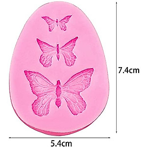 Cestony 4Pcs Butterfly Silicone Molds for DIY Cake Fondant Biscuit Cookies Soap Sugar Pudding Chocolate Hard Candies Dessert Candle Decor