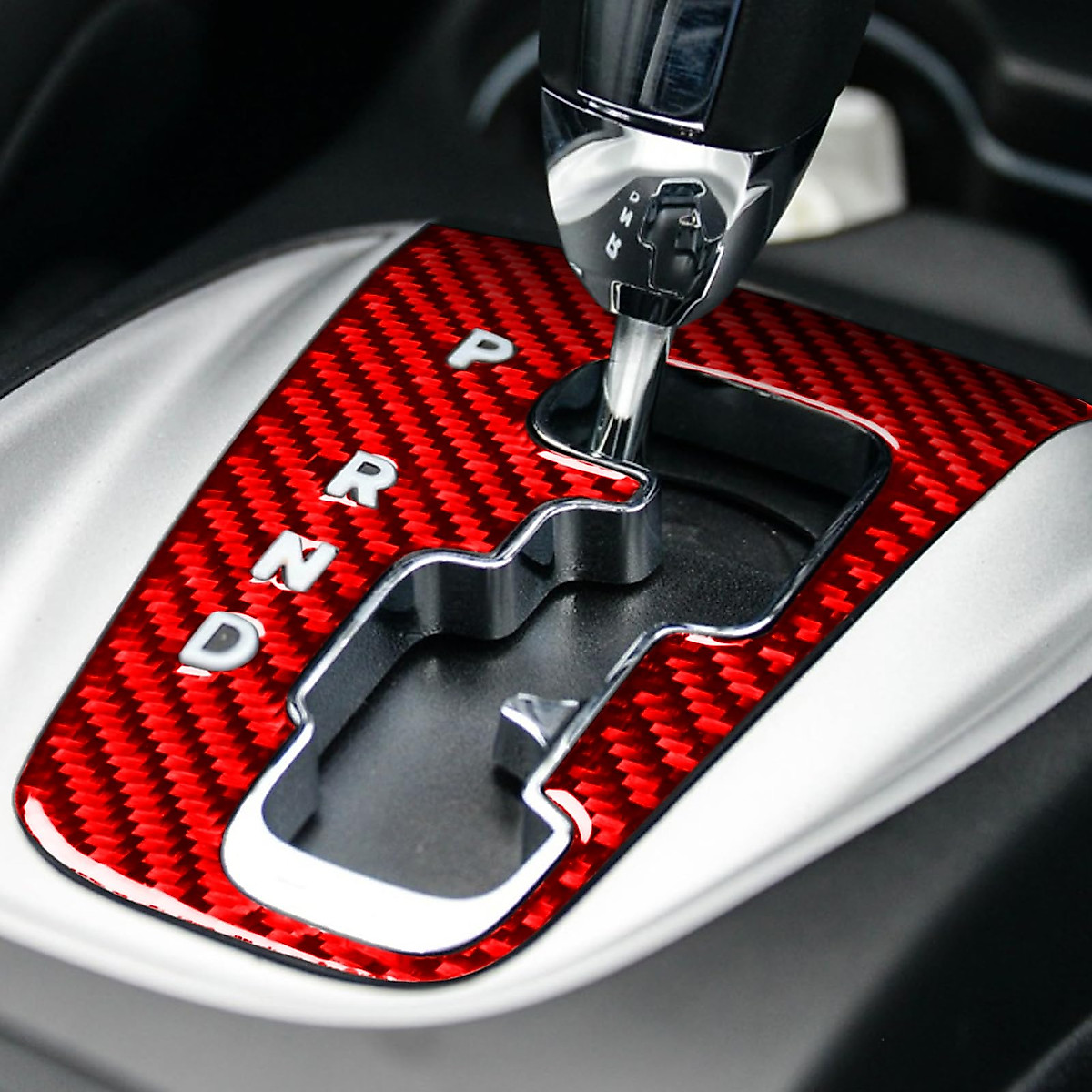 UOADA Real Premium Carbon Fiber Car Gear Box Control Decal Trim Center Console Gear Shift Panel Cover Sticker Interior Compatible with Dodge Journey 2011 2012 2013 2014 2015 2016 2017