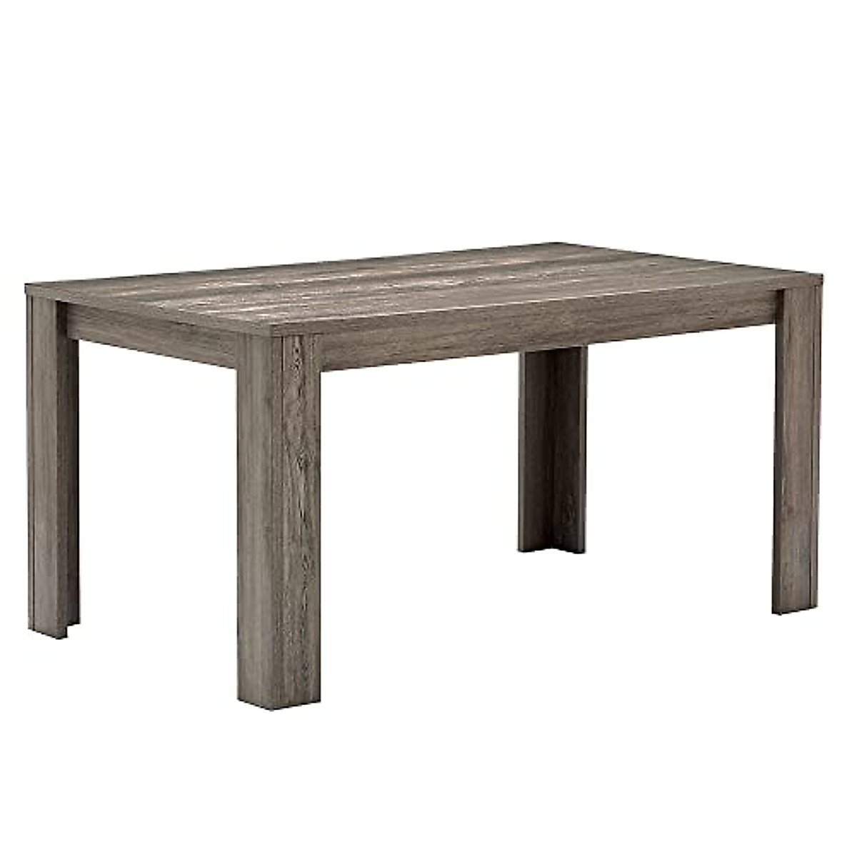 GIA 59" L Wood Restaurant Dining Table for 4-6, Seats up to 6, Modern Farmhouse Rectangular Home Kitchen Dinner Table with Melamine Finish, 59x35x29.5 Inches, 77lbs, Aged Gray Oak