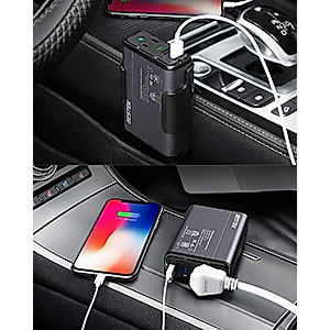 BESTEK 150W Power Inverter DC 12V to 110V AC Converter 4.2A Dual USB Car Plug Adapter Outlet Converter (Gray)