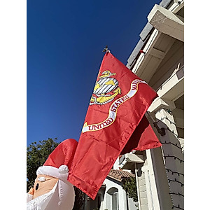 YOYNIIRE US Marine Corps USMC Flag 3x5 Outdoor Double Sided Heavy Duty Polyester US Military Army Flags Long Lasting with 2 Brass Grommets