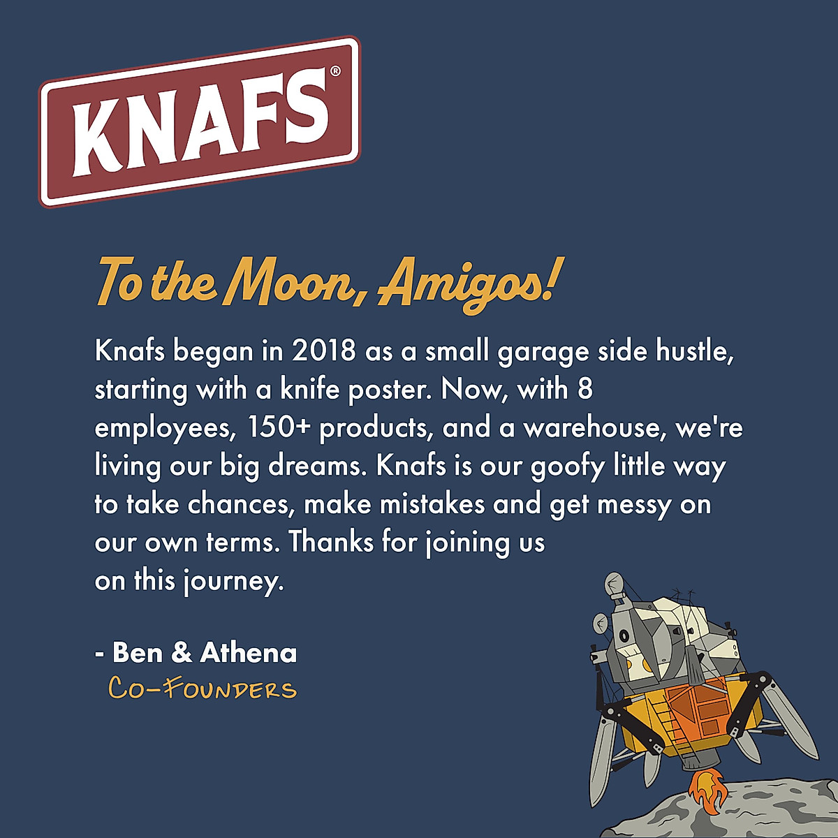 Knafs - Lander 2 Folding Pocket Knife with Clip - EDC for Men, Women, Everyone - Gray Stonewash Blade - Blue G10 Handle