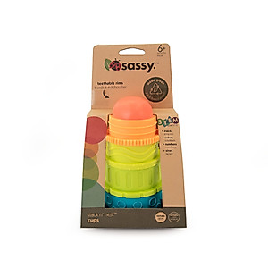 Sassy Eco Stack n’ Nest Cups | Made green with plant-based plastic | 6+ months