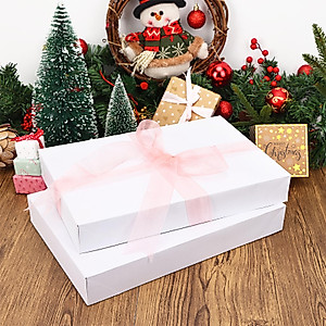 Moretoes 16 Pack Gift Boxes with Lids White Gift Boxes Bulk for Presents, Assorted Sizes for Wrapping Gifts, Bridesmaid Proposal Boxes 4-17 Inch Clothes Holidays Birthday Valentine's Day