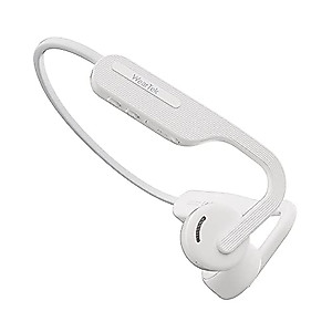 WearTek X14ProMax Open Ear air Conduction Headphones, 15hours Playtime, Wireless Bluetooth 5.0, USB Type-C Charging, Sweatproof for Running, Bicycling, Hiking (White)