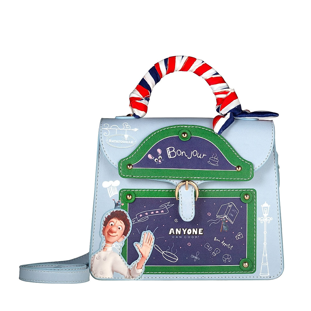 Danielle Nicole Disney Ratatouille Friends In Paris Cross Body Bag, Blue