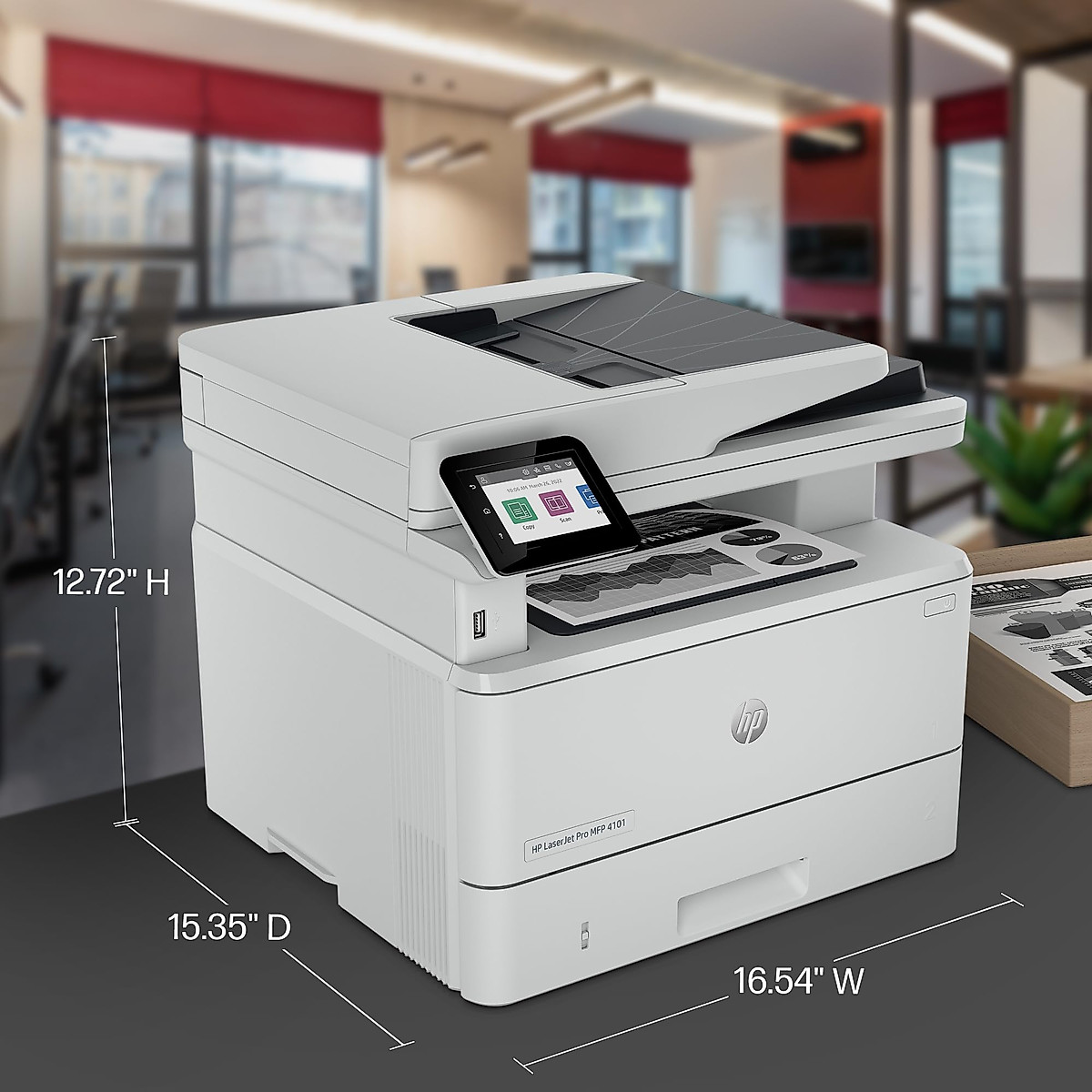 HP LaserJet Pro MFP 4101fdn Black & White Printer with Fax