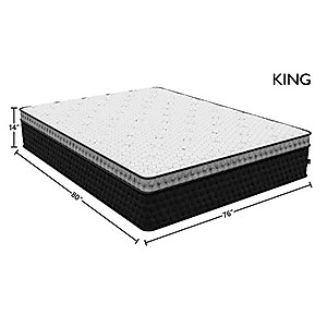 EquaLite Copper Infusion Cool Hybrid Mattress 14-inch, King, Firm