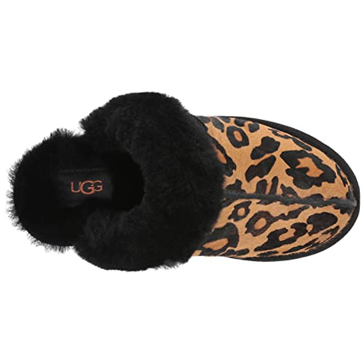 UGG Women's Scuffette II Panther Print Slipper, Butterscotch, 5