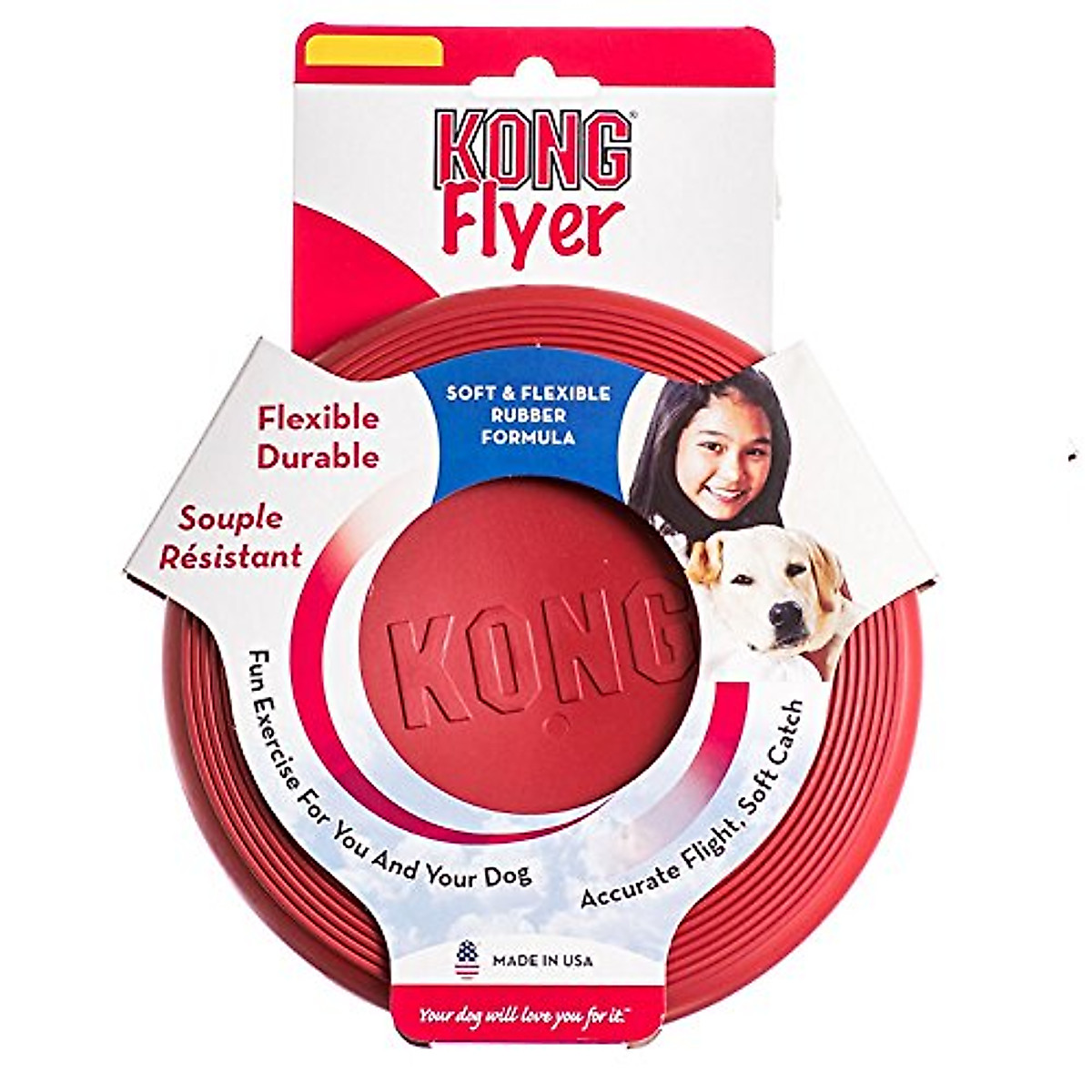 Kong Rubber Flyer, 2-Pack Small, Red