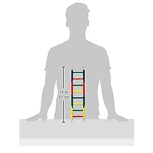 Prevue Pet Products BPV01140 Carpenter Creations Bendable Wood 4-Section Bird Ladder, 15-Inch, Colors Vary