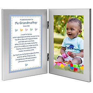 Gift for Grandmother for Her Birthday or Valetnine's Day, Sweet Poem from Grandson, Add 4x6 Inch Photo